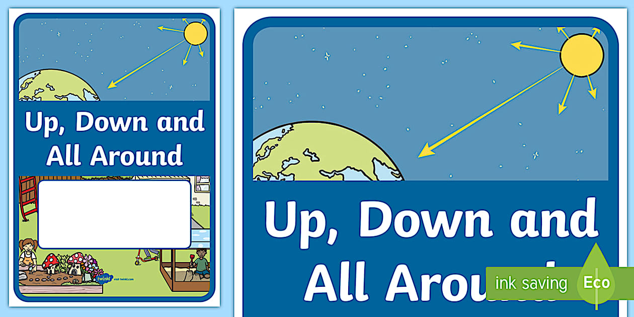 Black and White Up, Down and All Around Earth and Space Sciences Book Cover