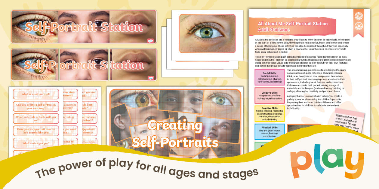 All About Me Self-Portrait Station Pack - Twinkl