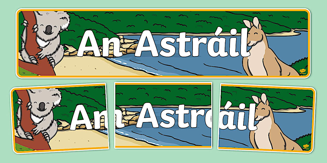 Australia Animal Display Banner Gaeilge