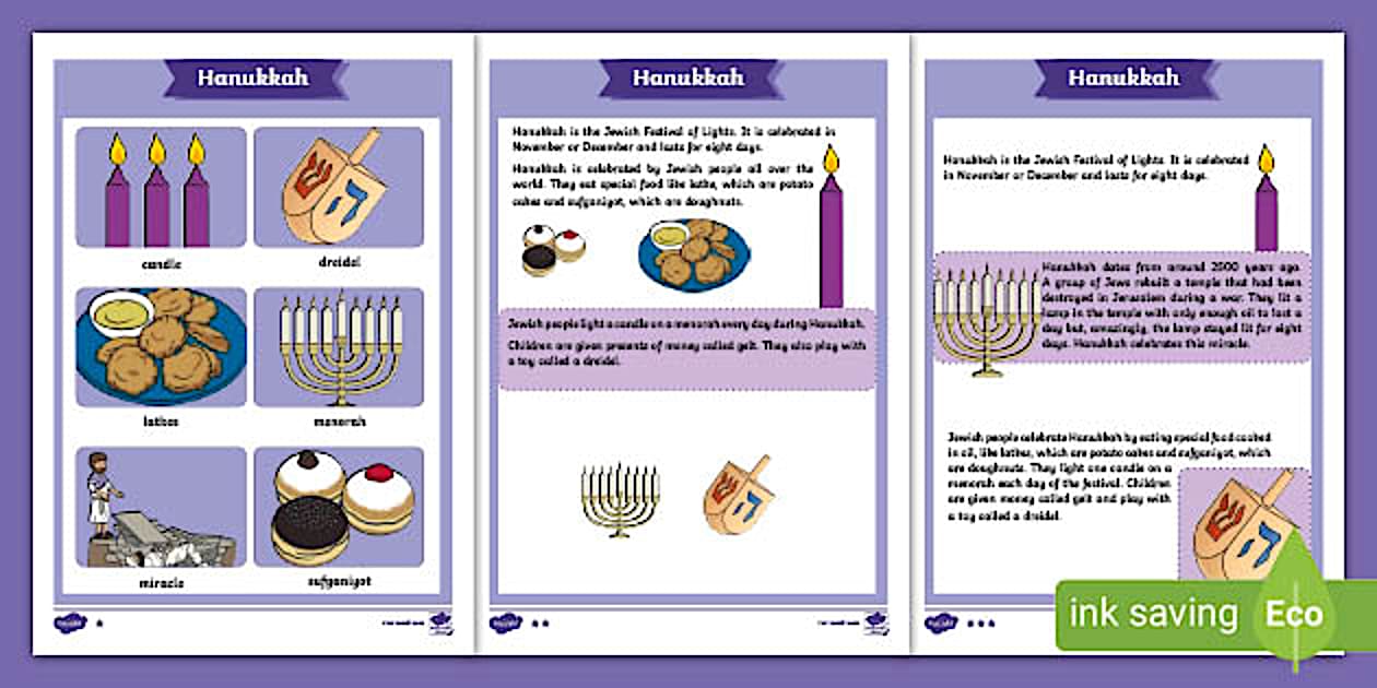 Let’s Learn About Hanukkah Fact File (teacher made)