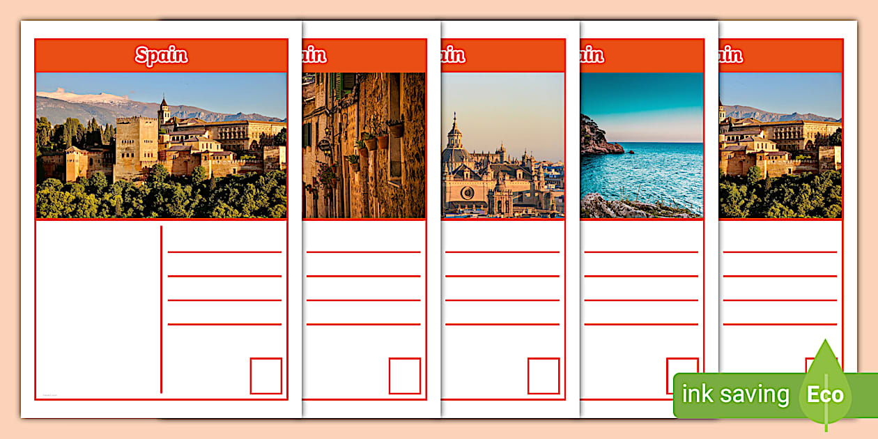 Spain Postcards | Twinkl | Stationery | Spain | KS1 - Twinkl