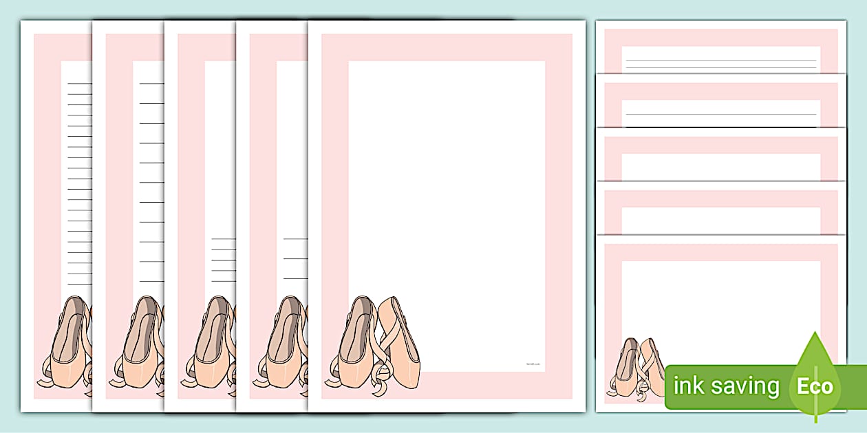 Editable Ballet Page Borders (Teacher-Made) - Twinkl