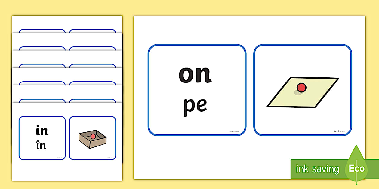 Positional Language Matching Cards - English/Romanian - Positional Language