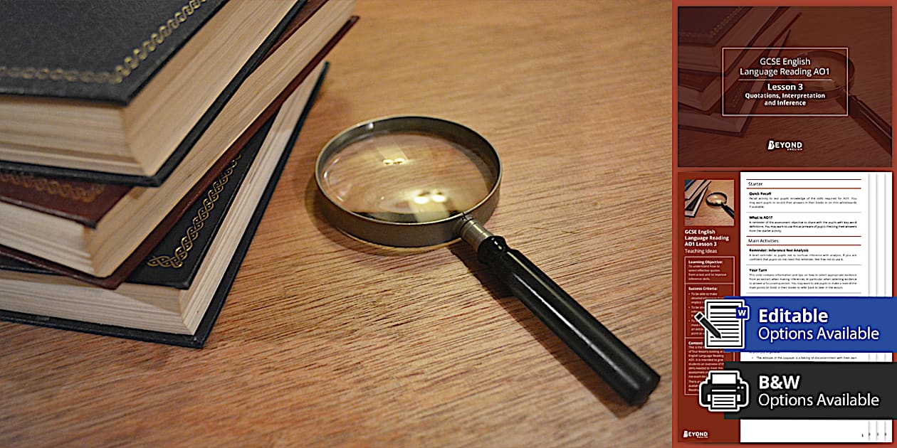 GCSE English Language Reading AO1 Lesson 3 (teacher made)