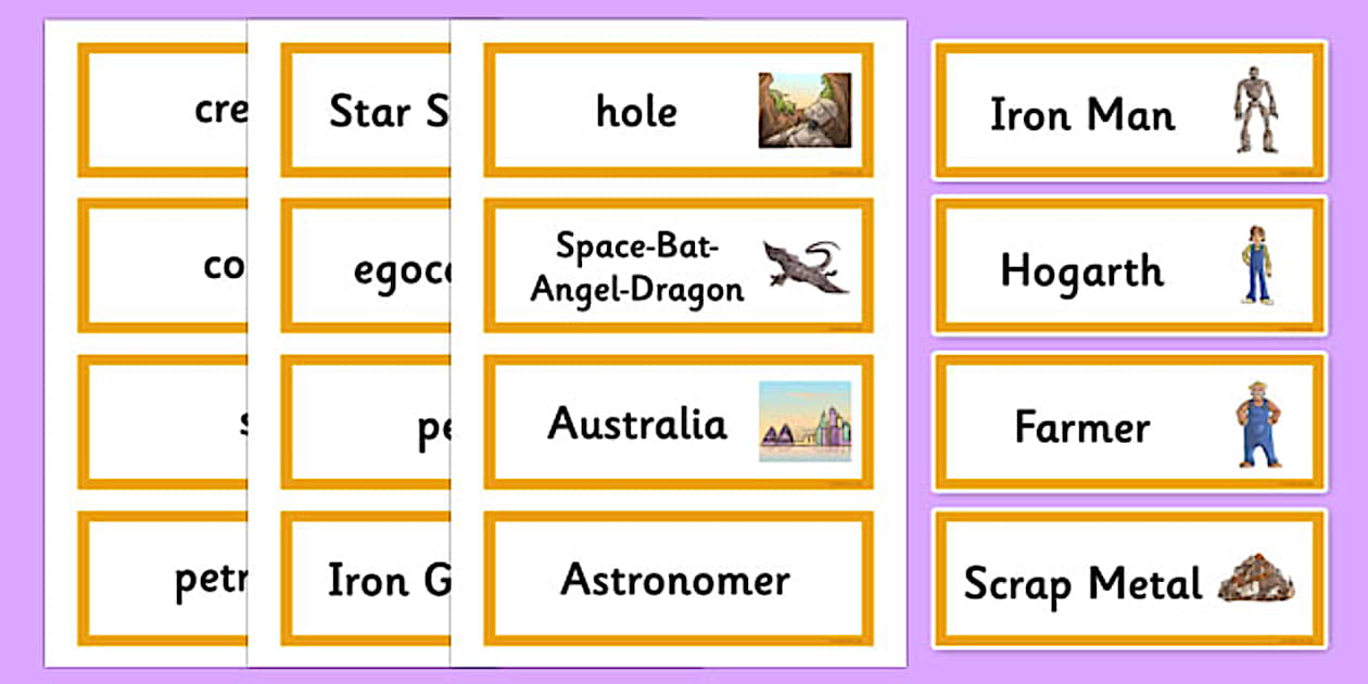 The Iron Man Word Cards (teacher made) - Twinkl