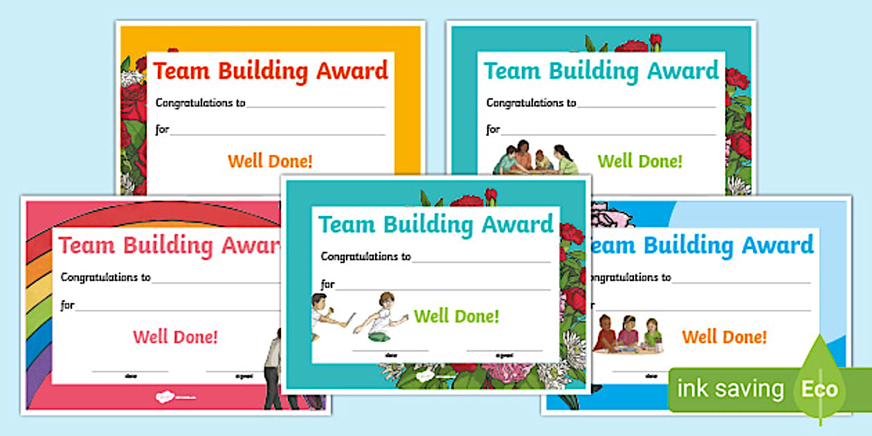 Team Building Award Certificates - Printable Resource Pack