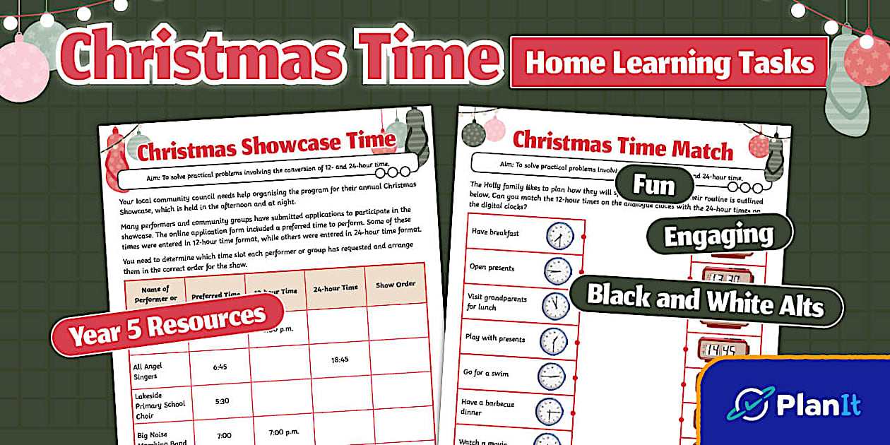 Christmas Time Home Learning Tasks
