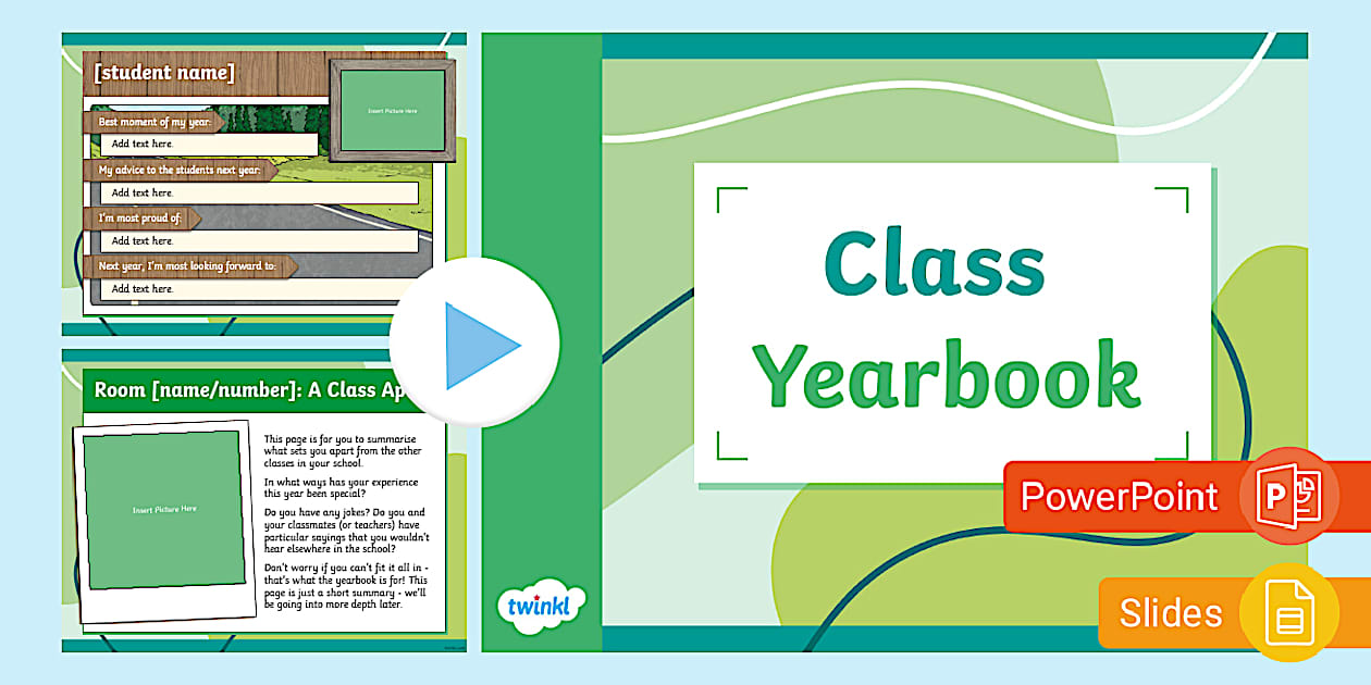 Class Yearbook Google Slides Activity (teacher made)
