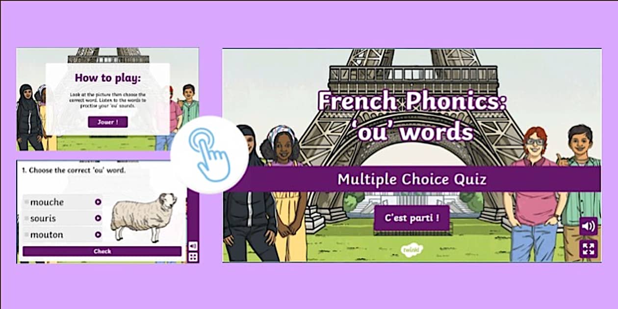 👉 French Phonics: 'ou' words Interactive Quiz