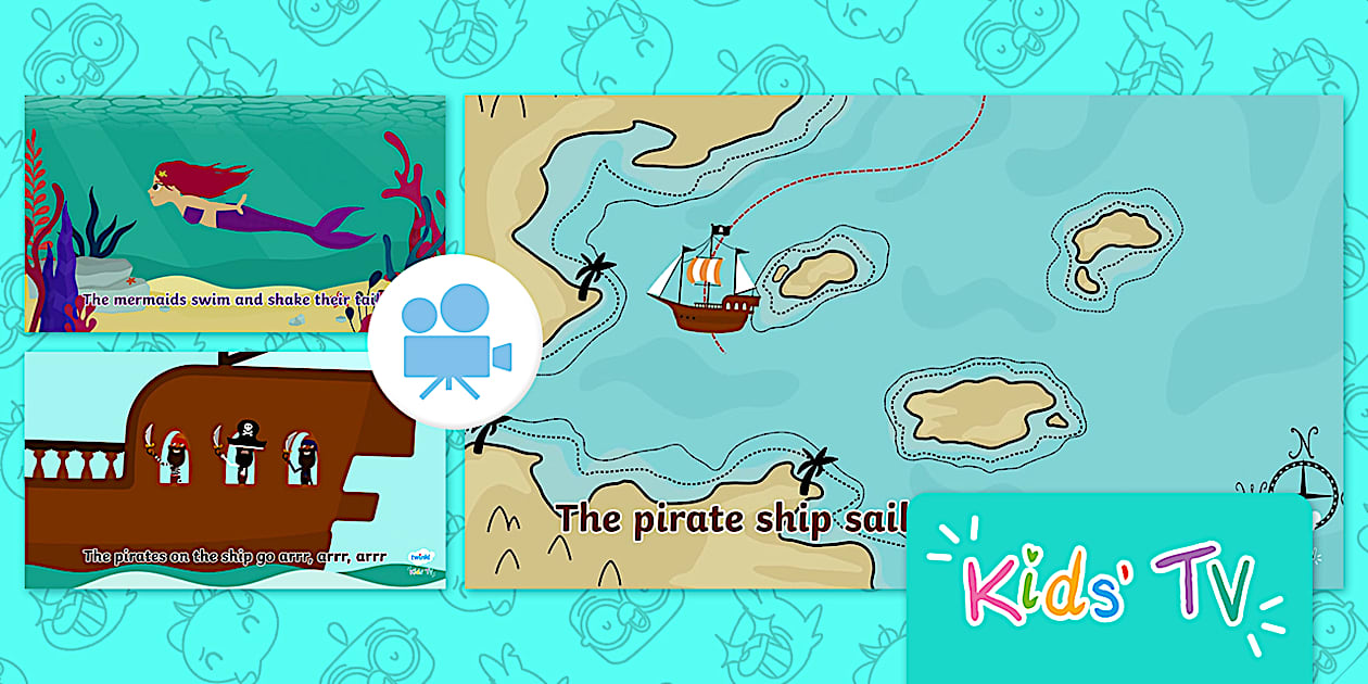 The Pirate Ship on the Sea | Kindergarten Songs | Sing Along