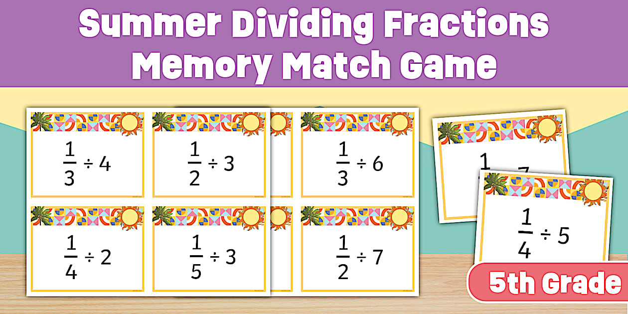 Fifth Grade Summer Dividing Unit Fractions and Whole Numbers
