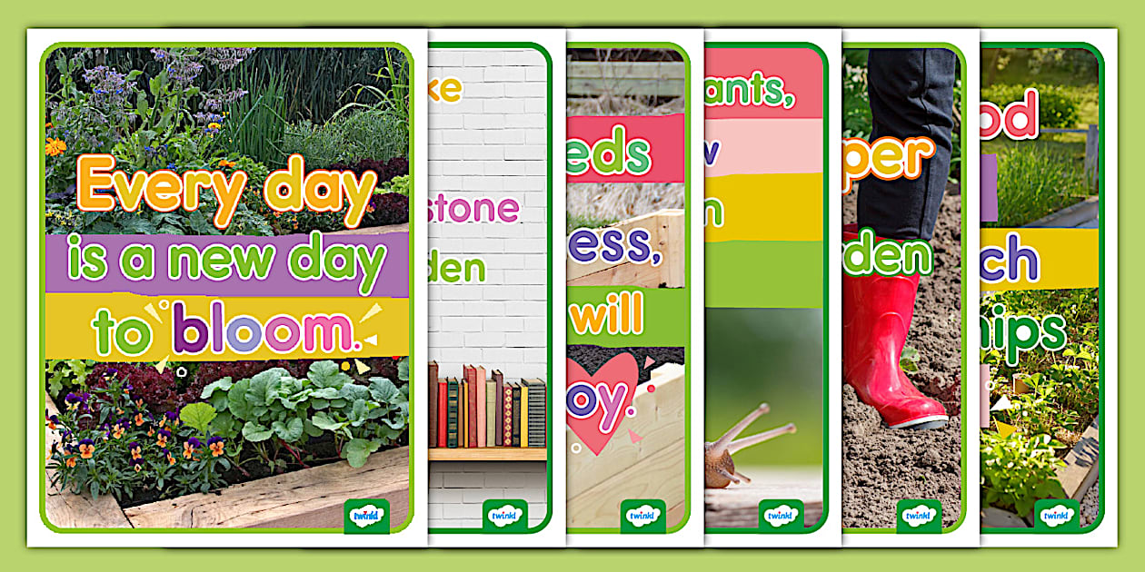 Reading Garden Theme Photo Posters (teacher made) - Twinkl