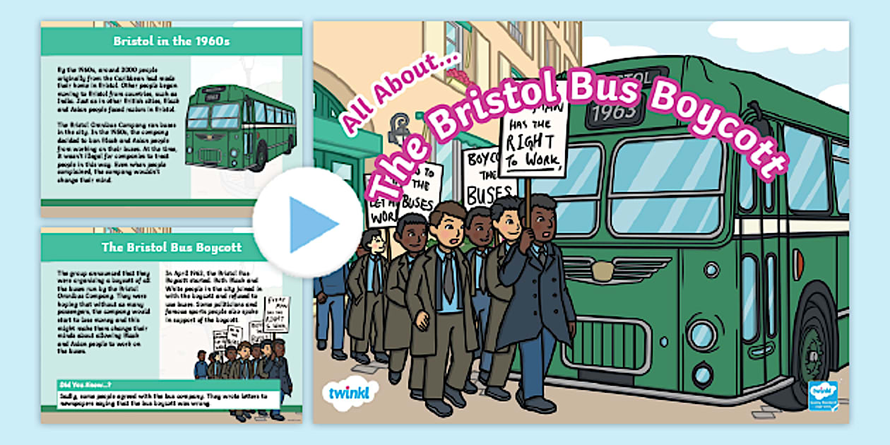 KS1 All About the Bristol Bus Boycott PPT (teacher made)
