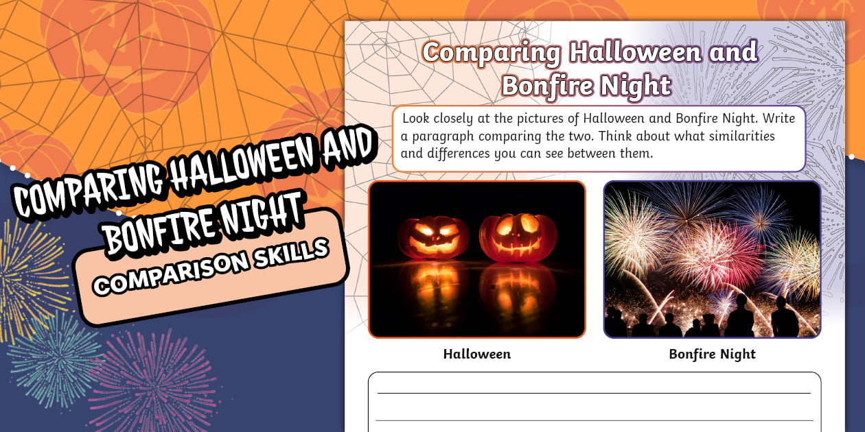 Comparing Halloween and Bonfire Night Worksheet