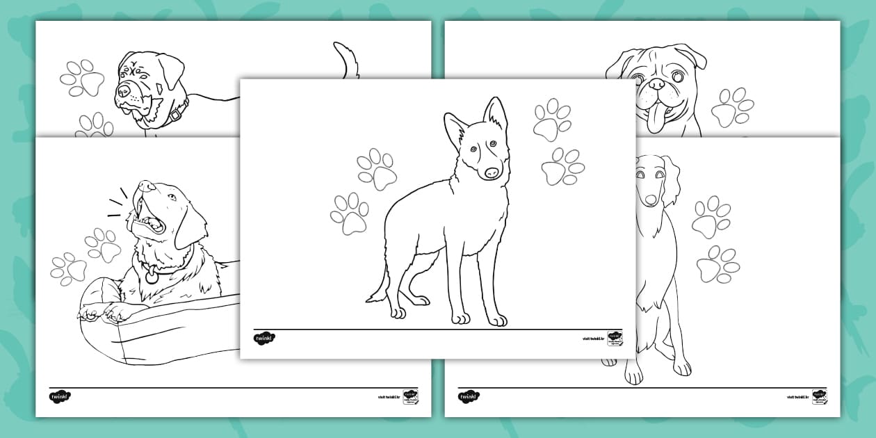 개 색칠놀이 | Dogs Coloring Sheets (teacher made)