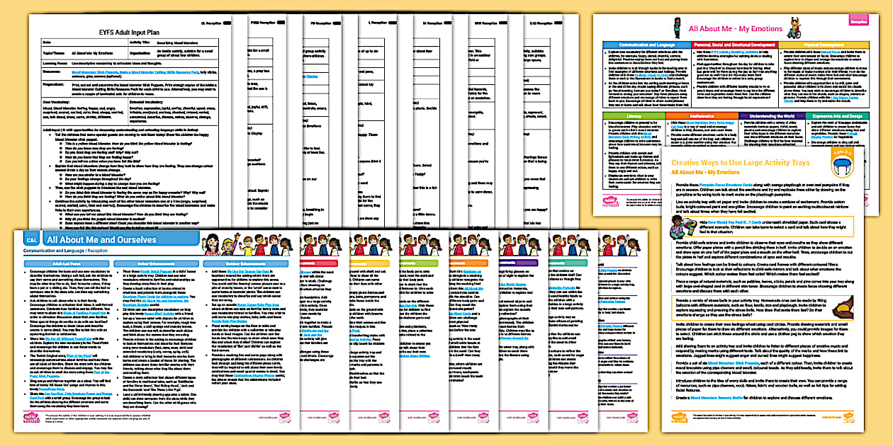 Kindergarten Reception - My Emotions Bumper Planning Pack