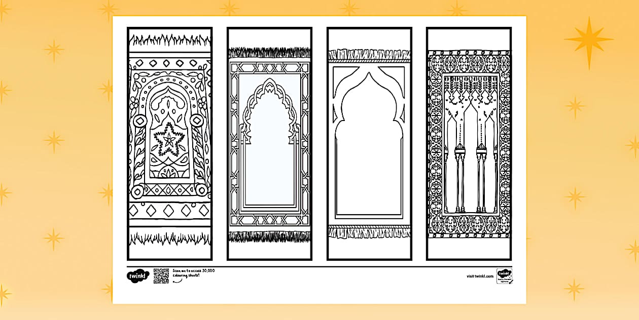 Ramadan Prayer Mat Bookmark -Colouring Activity - Colouring
