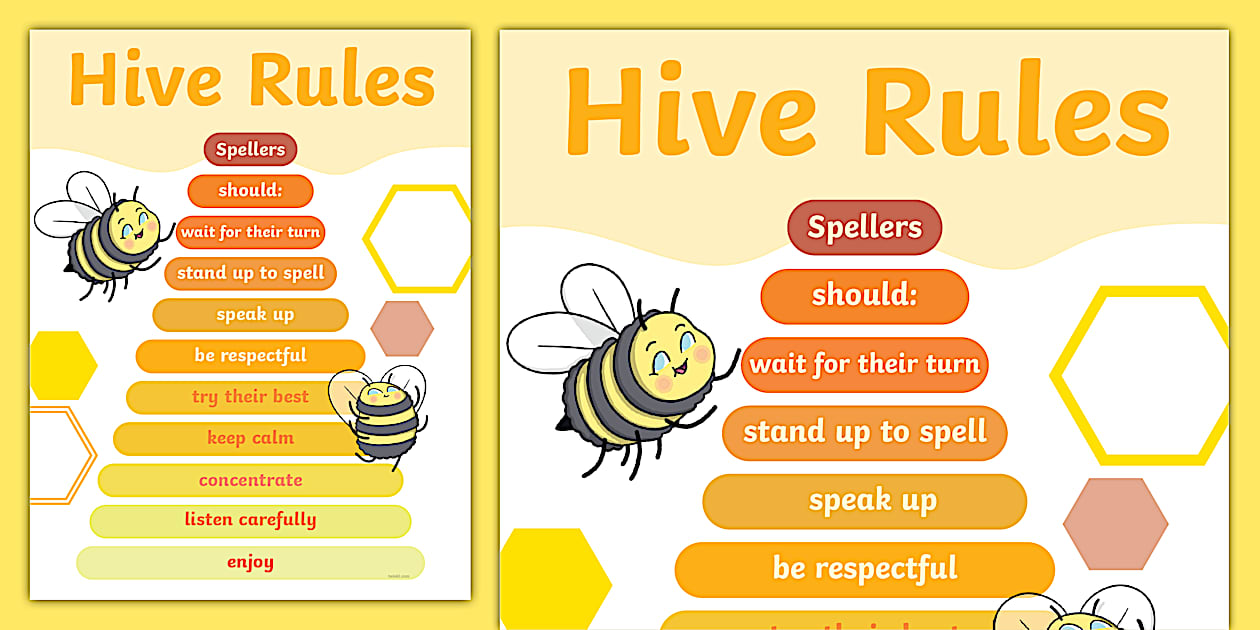 Spelling Bee - reglas para los participantes (teacher made)