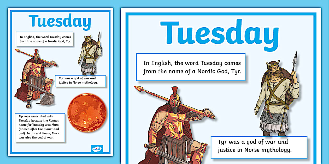 What Is Tuesday Named After? Display Poster (Teacher-Made)