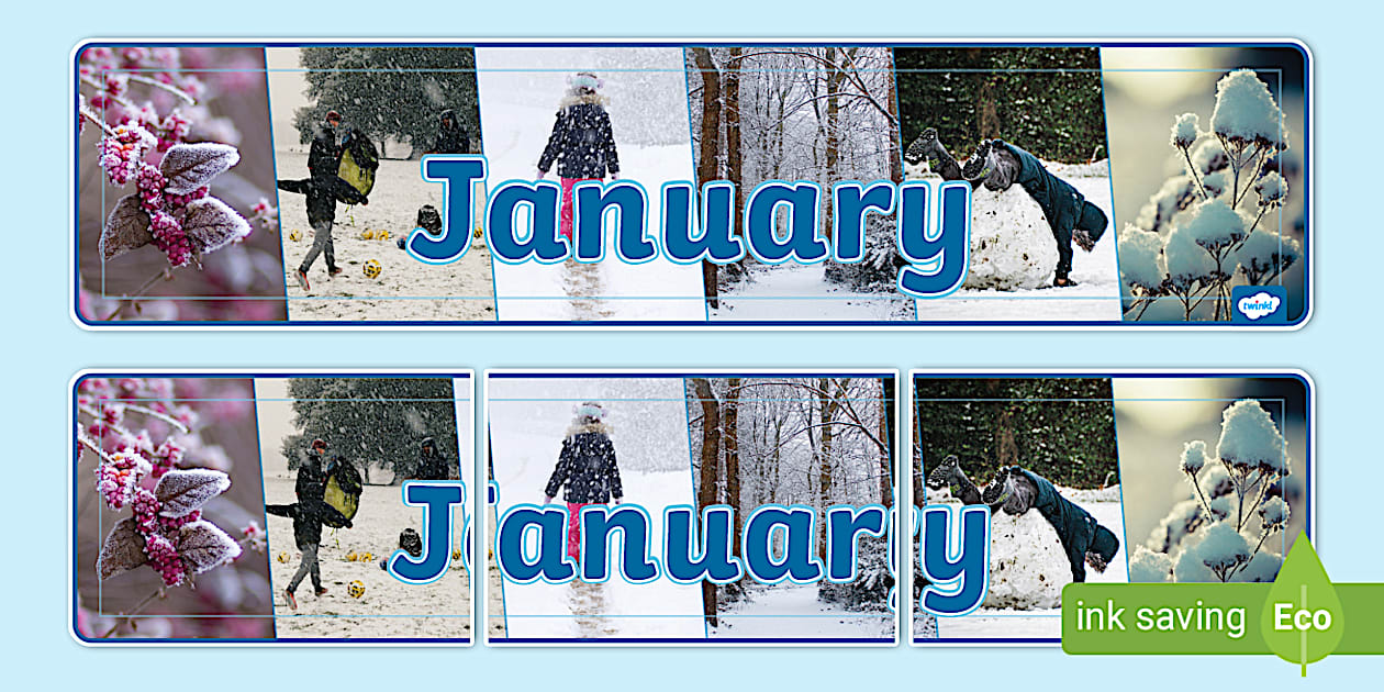 January Photo Display Banner (teacher made) - Twinkl