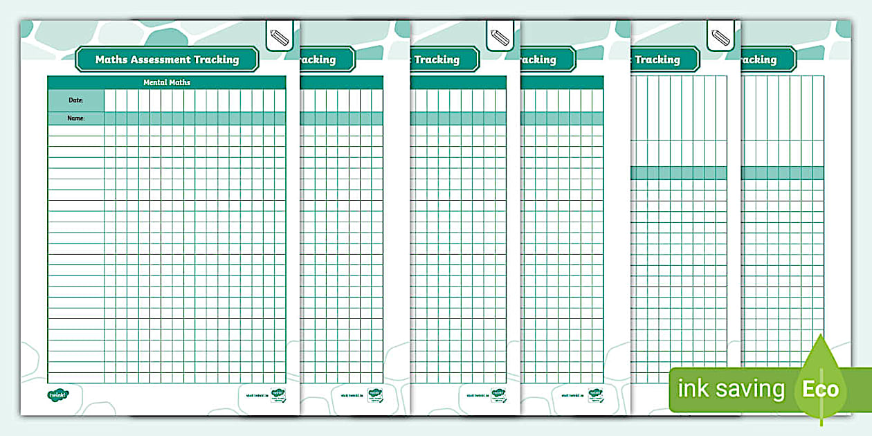 Teacher Planner: Assessment Tracker (Maths) - Twinkl