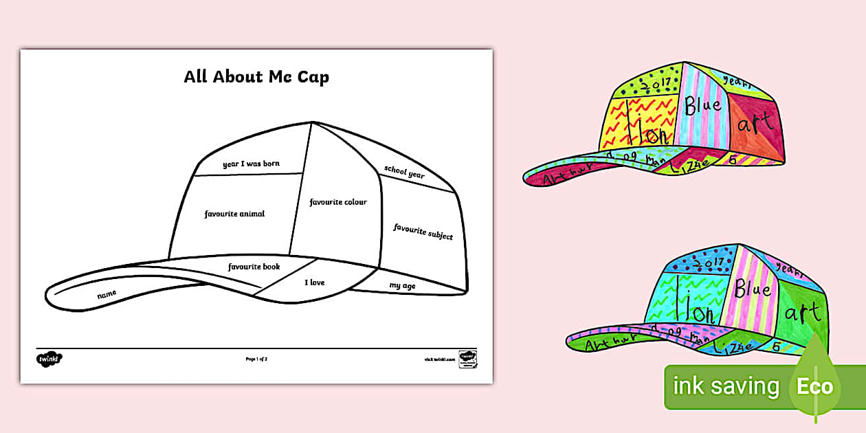 All About Me Cap Activity - KS2 - Transition (teacher made)