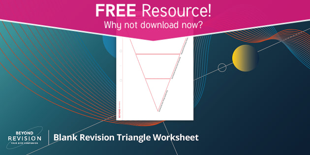 FREE! - Blank Revision Triangle Worksheet / Worksheet