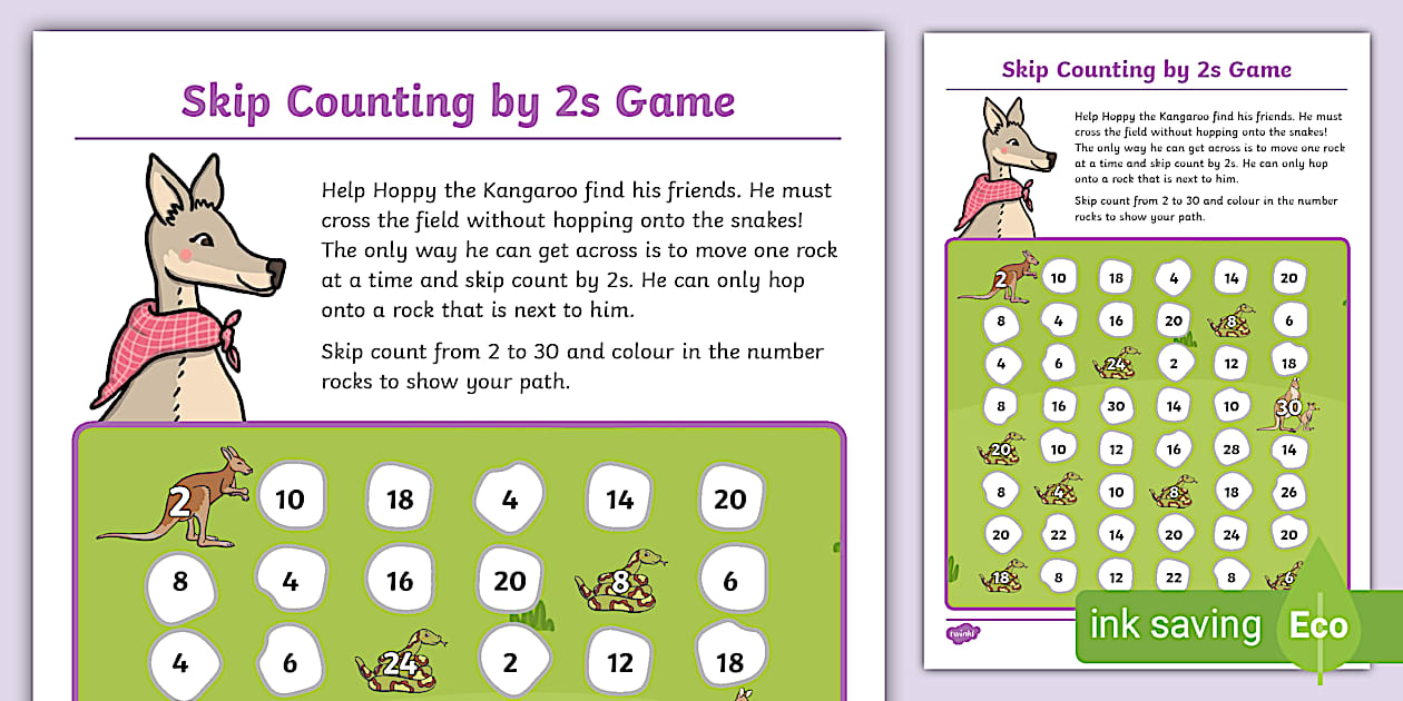 Editable Skip Counting by 2s Game (Lehrer gemacht) - Twinkl
