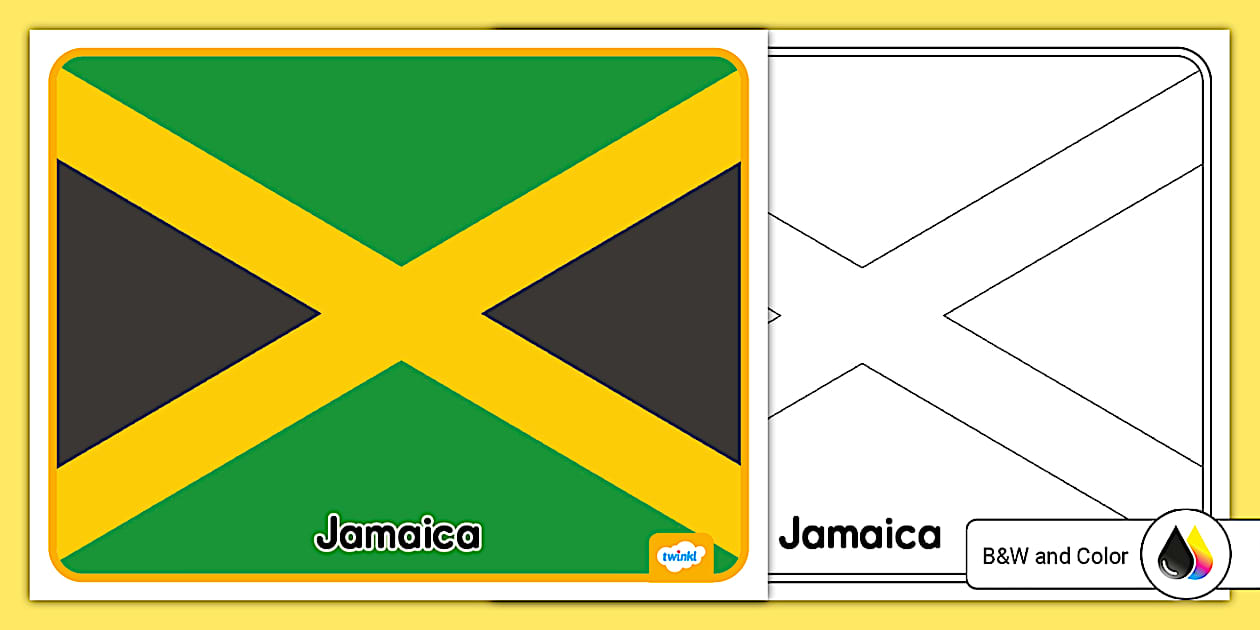 Jamaica Flag Poster (teacher made) - Twinkl