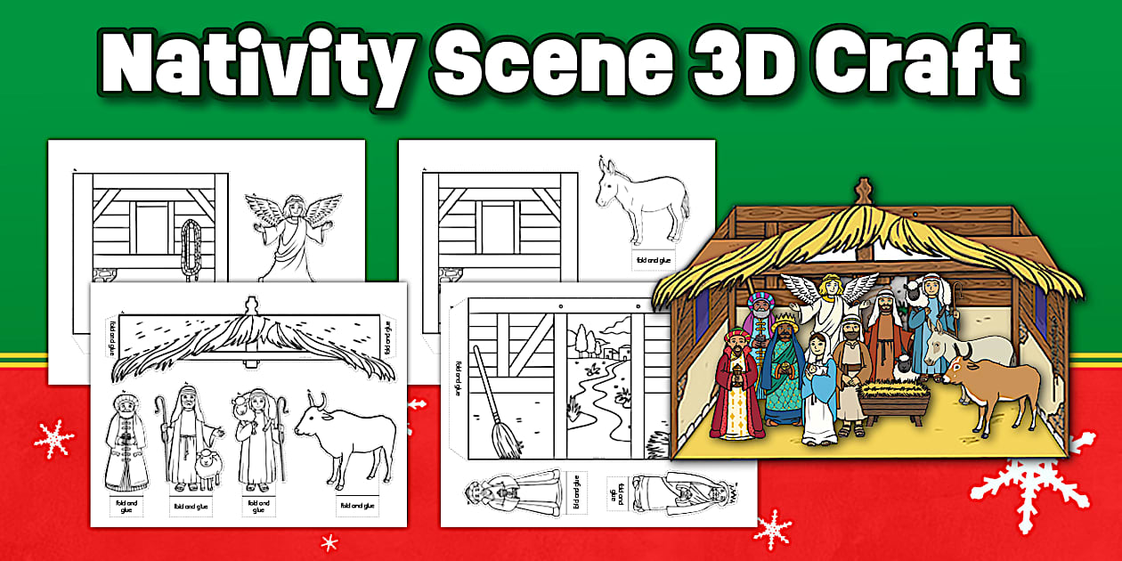 Nativity Scene 3D Craft