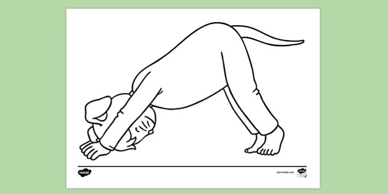 Sheepdog Pose Colouring | Colouring Sheet (teacher made)