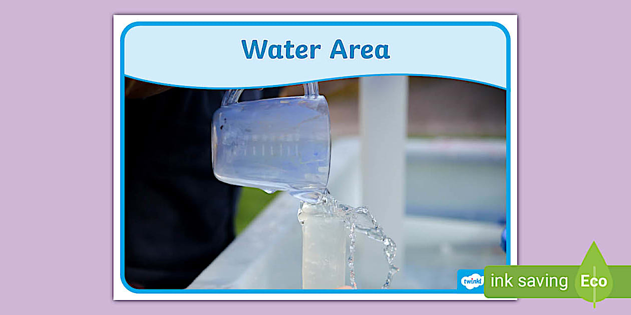 👉 Water Area Photo Sign - EYFS Classroom Areas - Twinkl