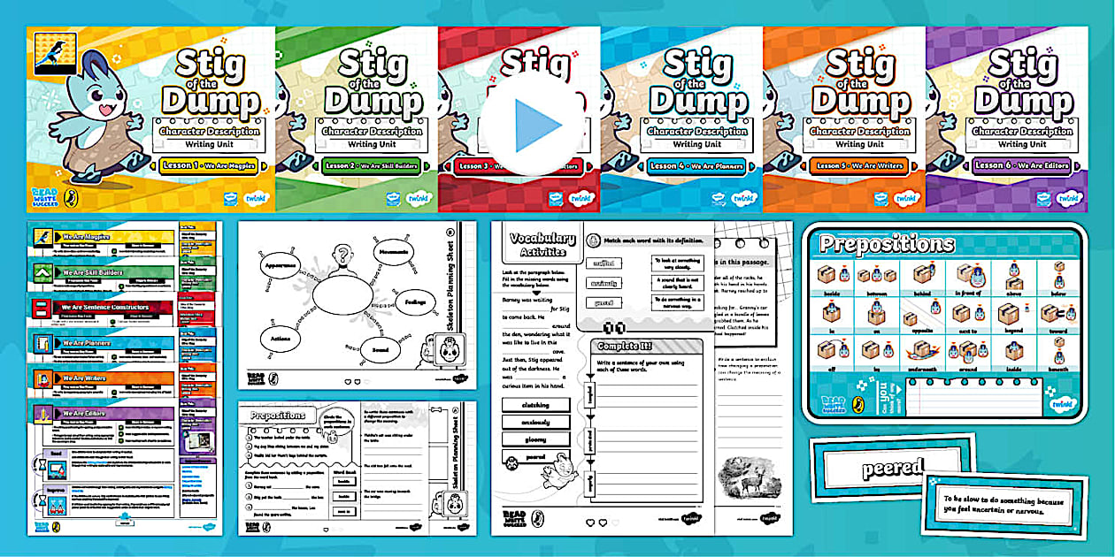 FREE! - Stig of the Dump Character Description Writing Unit [Year 3]