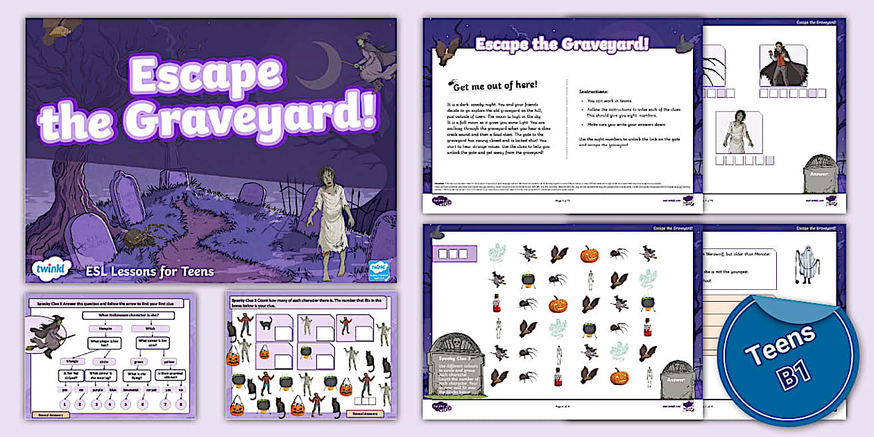 Twinkl Halloween Escape Room Game (teacher made) - Twinkl