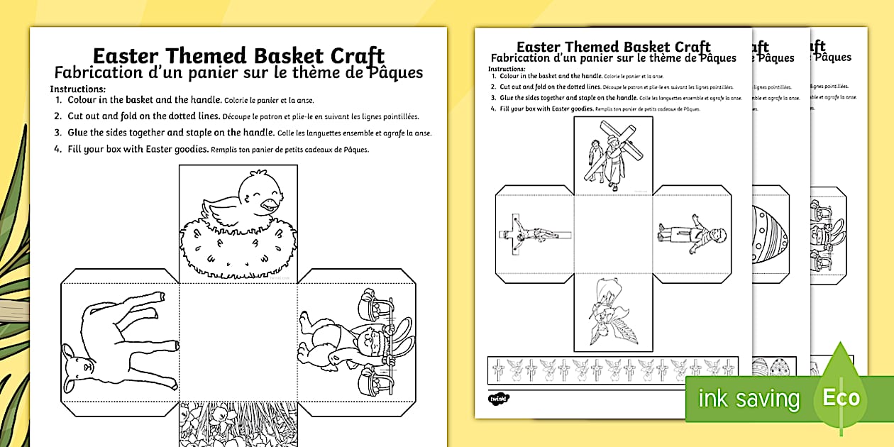 Easter Themed Basket Craft English/French (teacher made)