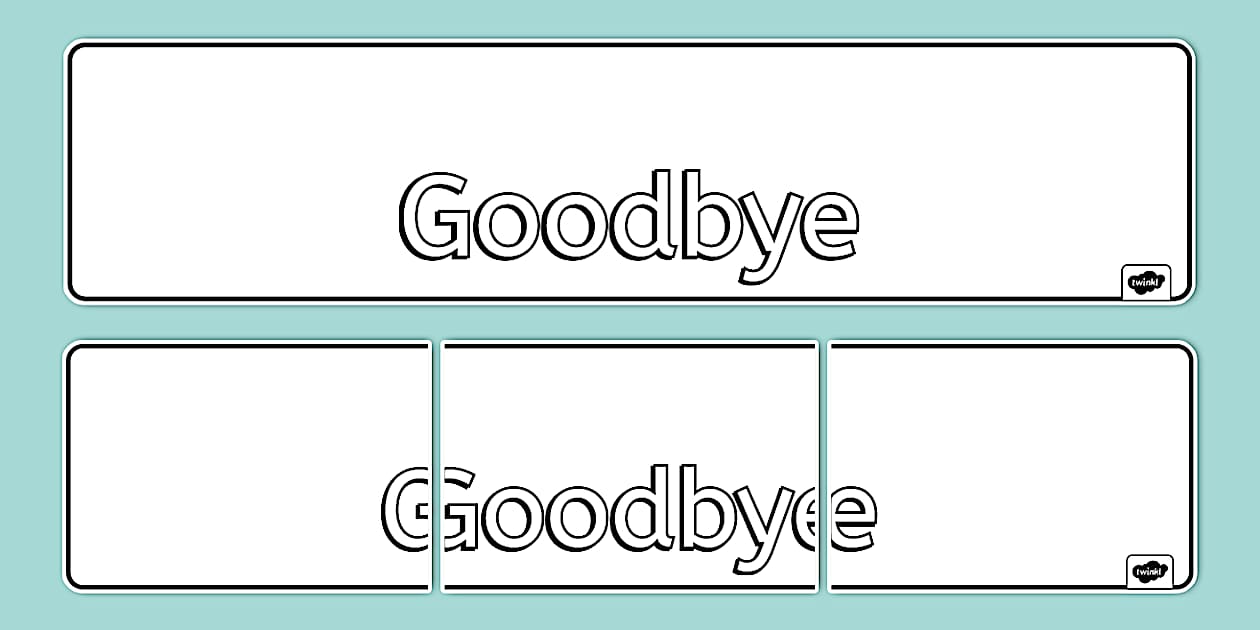 Goodbye Collaborative Drawing Display Banner (teacher made)