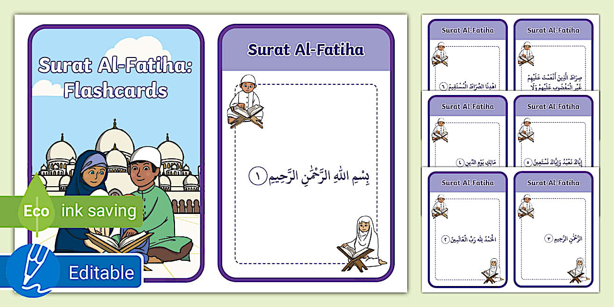 Surat Al-Fatiha Flashcards (teacher made) - Twinkl