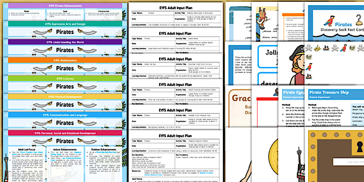 EYFS Pirate Themed Bumper Planning Pack (teacher made)