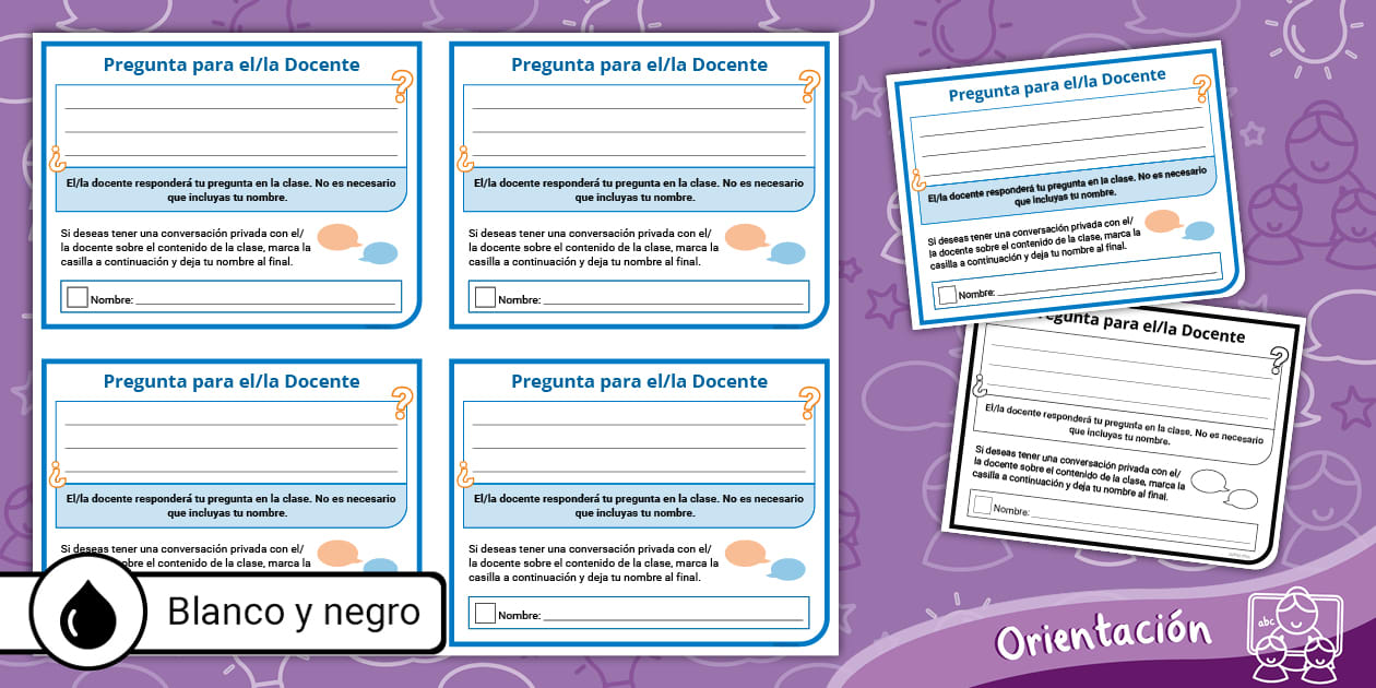 Tarjetas | Tema Sensible | Preguntas | Anónimo | Docente