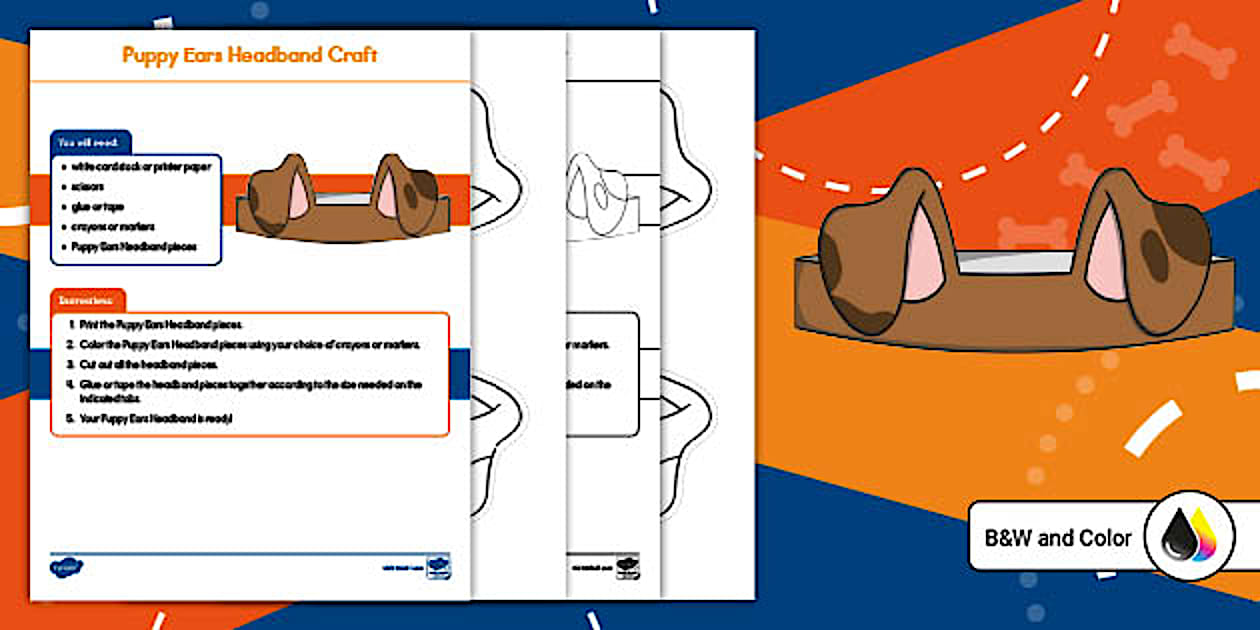 Puppy Ears Headband Craft | DIY Printable | Twinkl - Twinkl
