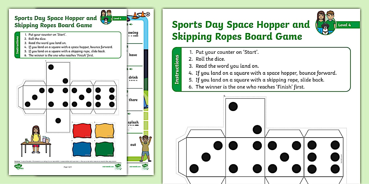 Level 4 Sports Day Board Game