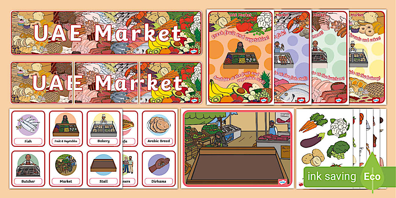 UAE Market Stall Role Play Pack (teacher made) - Twinkl