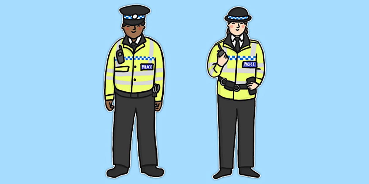 Police Stick Puppets