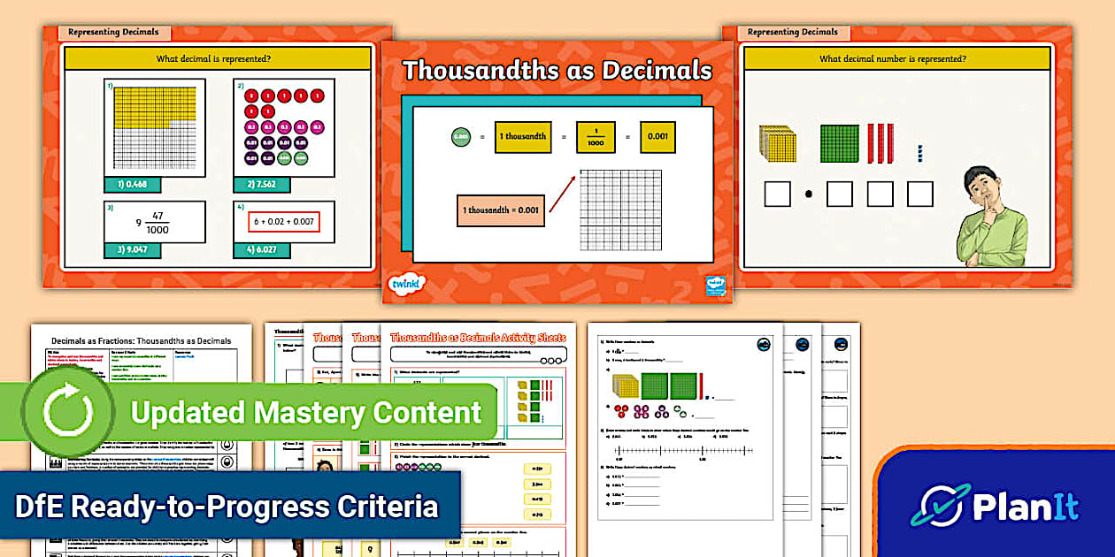 👉 Y5 Decimals and Percentages Lesson 29 Thousandths