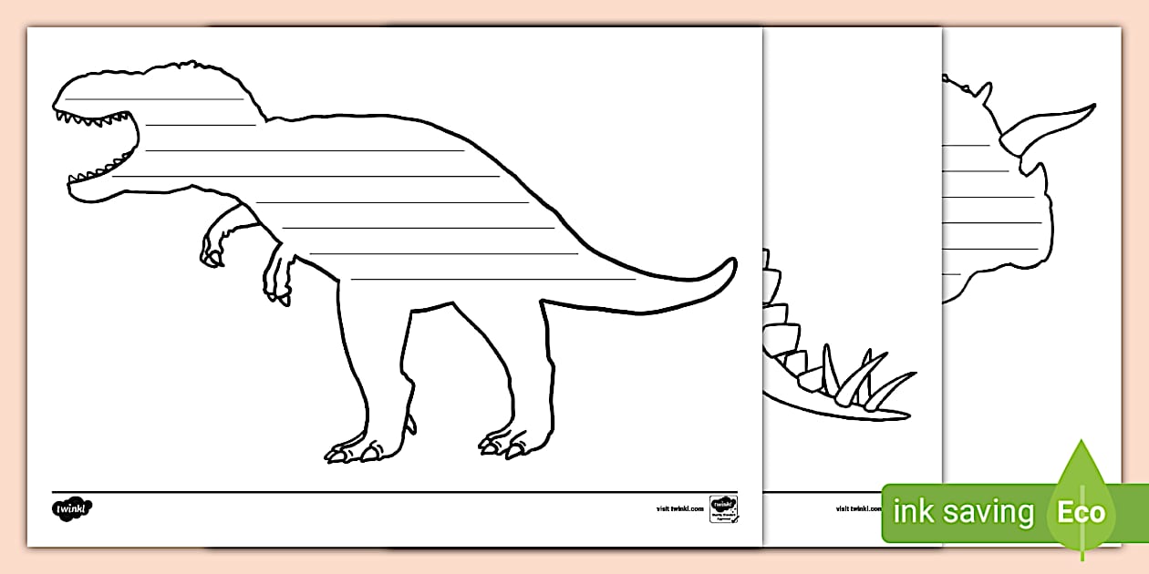 Dinosaur Writing Templates (teacher made) - Twinkl