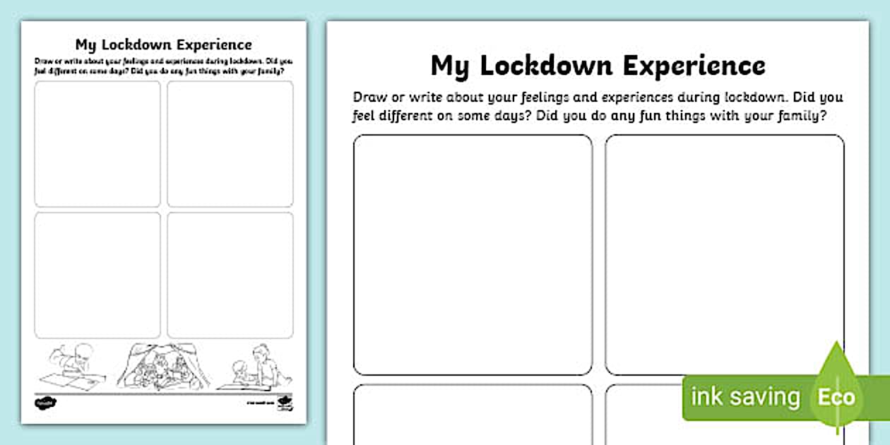 My Lockdown Experience Worksheet - Early Level Resources