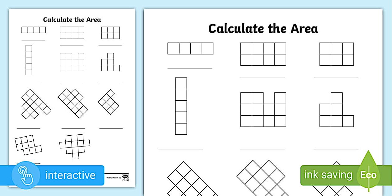 Calculating the Area Worksheets | Maths | Twinkl - Twinkl