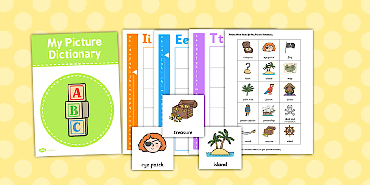Picture Dictionary Pirates Word Cards