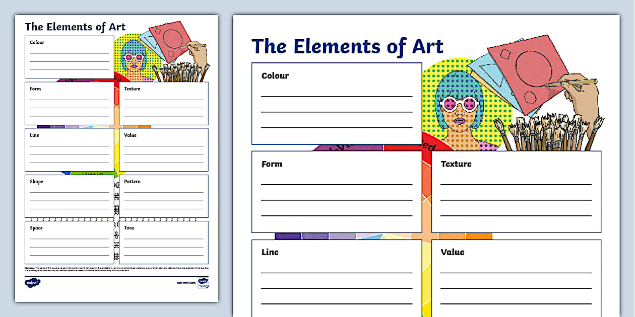 The Elements of Art Fact File Template - Art - Twinkl