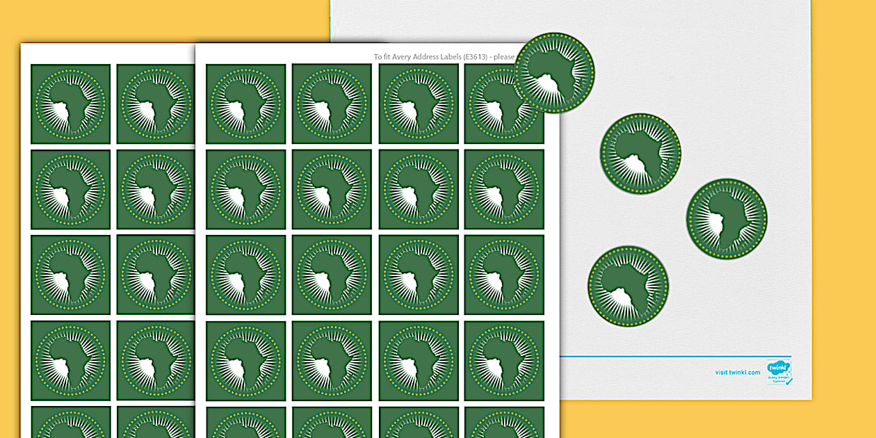 African Union Day - Flag Stickers